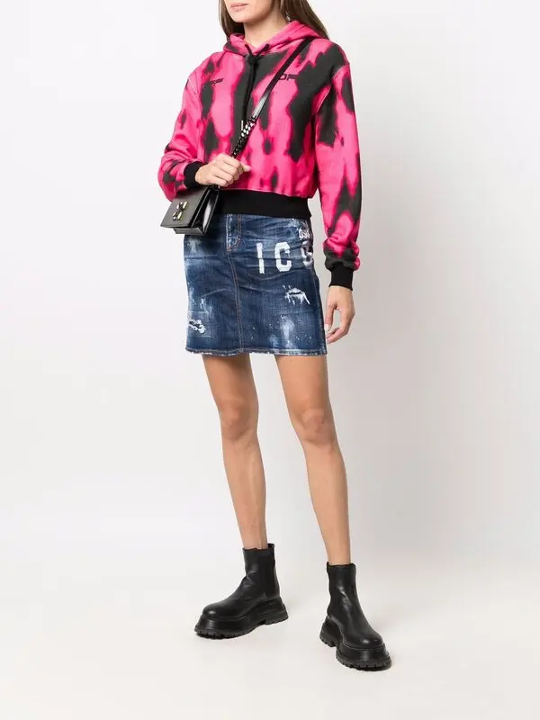 Dsquared2 Logo-print Denim Skirt