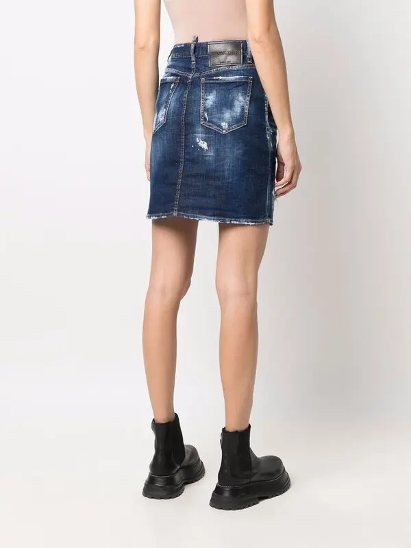 Dsquared2 Logo-print Denim Skirt