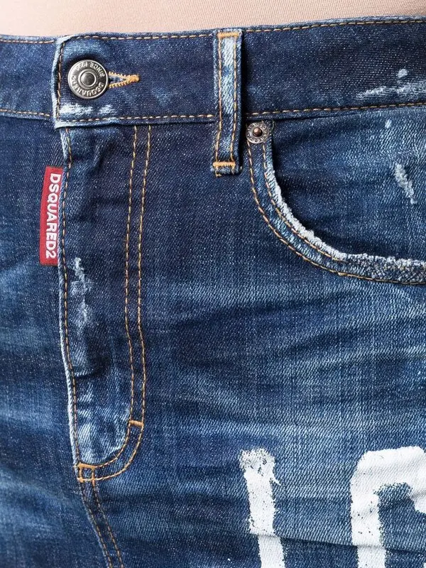 Dsquared2 Logo-print Denim Skirt