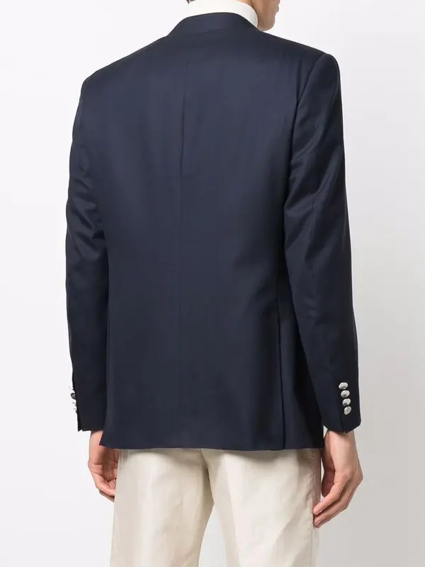 Canali Single-breasted Wool Blazer - Blue