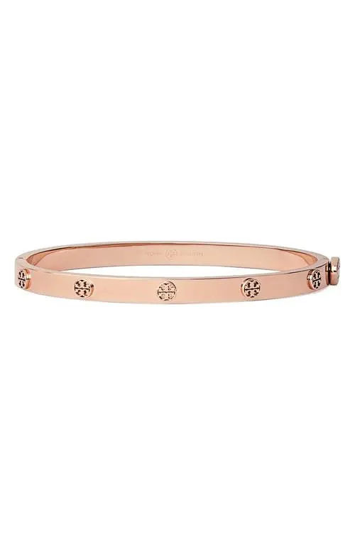 Tory Burch Thin Icon Hinge Bracelet - Rose Gold