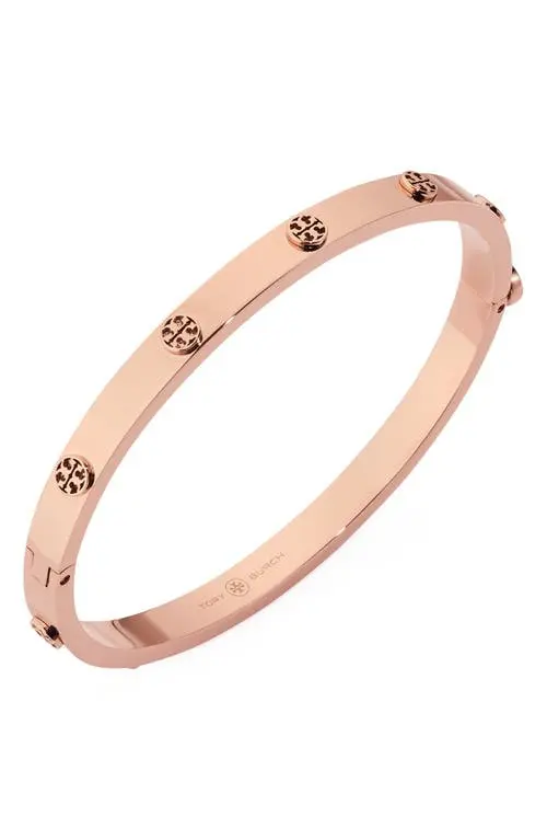 Tory Burch Thin Icon Hinge Bracelet - Rose Gold