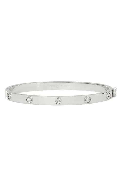 Tory Burch Thin Icon Hinge Bracelet - Silver