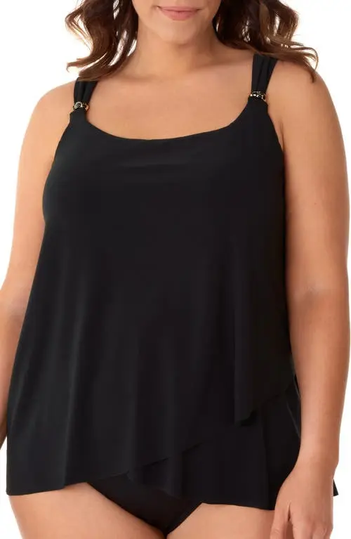 Miraclesuit Dazzle Tankini Top - Black