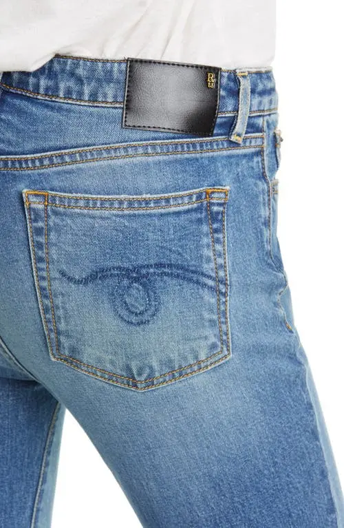 R13 High-waist Kick Fit Crop Jeans - Jasper Stretch