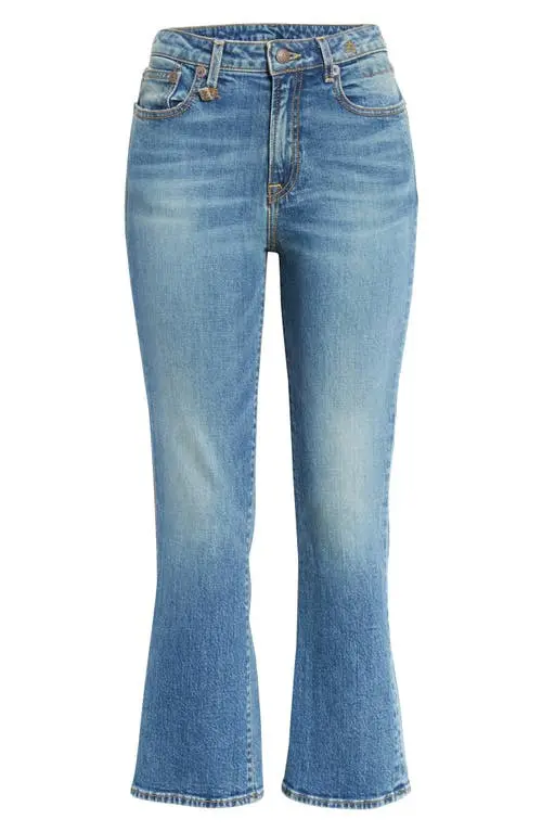 R13 High-waist Kick Fit Crop Jeans - Jasper Stretch