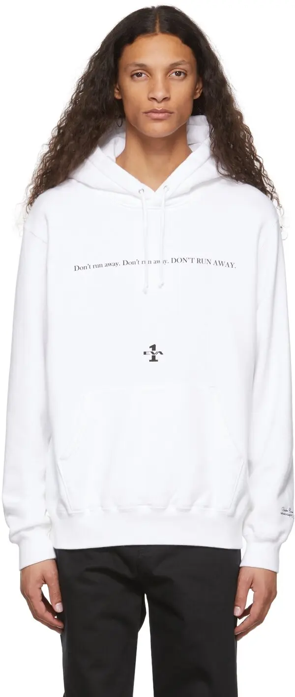 Undercoverism Evangelion Terry Hoodie In White - 25% Off