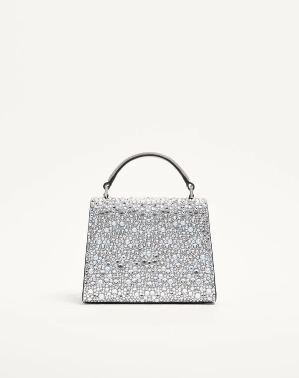 Valentino Garavani V Sling Mini Handbag With Sparkling Embroidery - Crystal