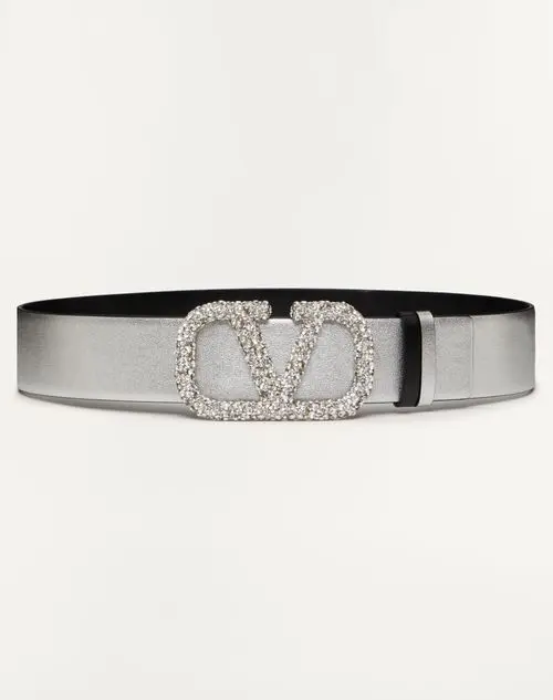 Valentino Black and Silver Crystal Embellished Belt Valentino | Accessories | Valentino Black And Silver Crystal  main image 2