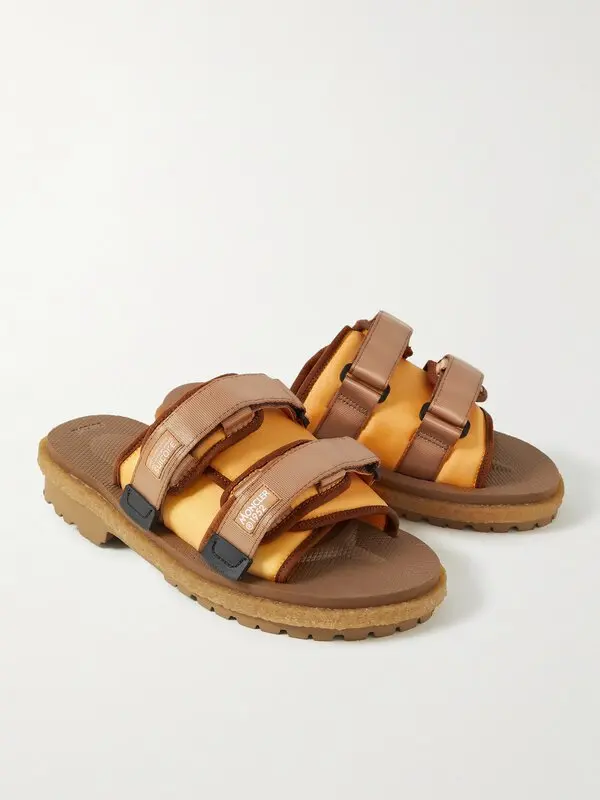 Moncler Suicoke 1952 Moto Mountain Slides - Brown