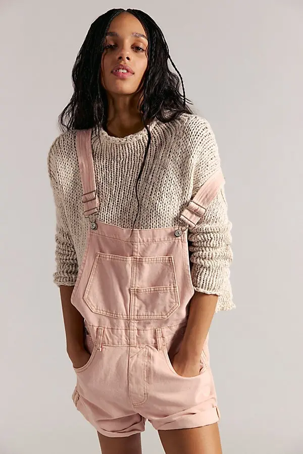Free People We The Free Ziggy Shortalls - Bubble Gum