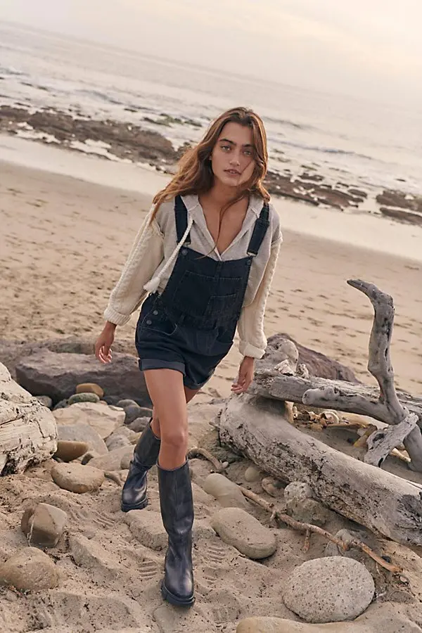 Free People We The Free Ziggy Shortalls - Mineral Black
