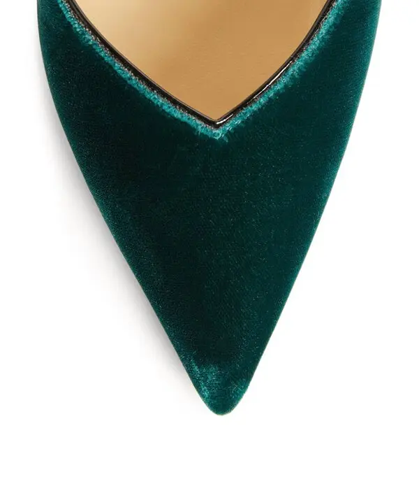 JIMMY CHOO Saeda 100 Velvet Pumps