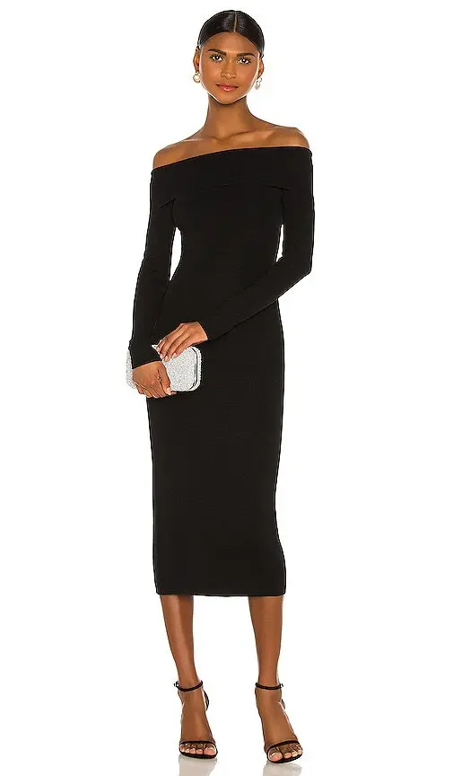 Bardot Off-shoulder Knit Dress