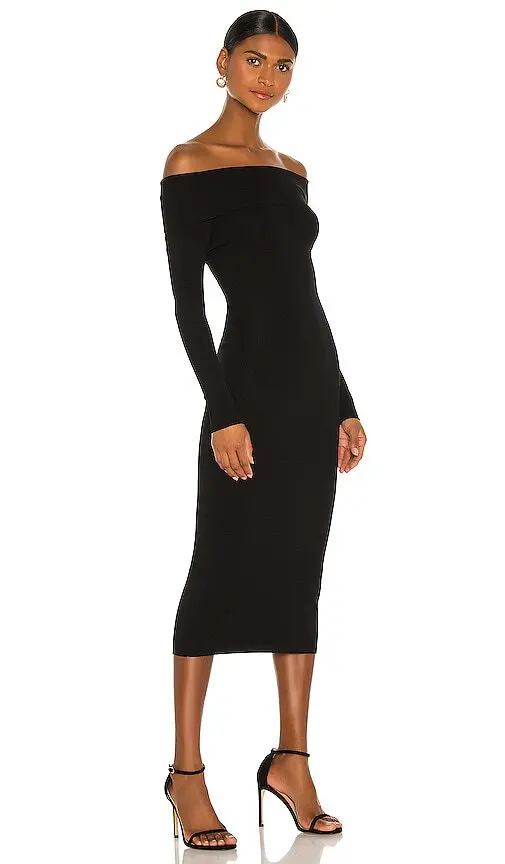 Bardot Off-shoulder Knit Dress