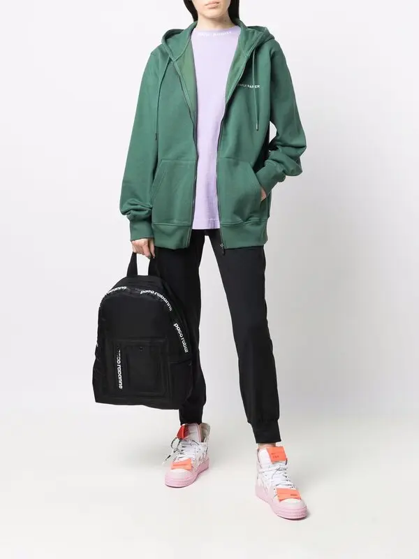 DAILY PAPER Logo Embroidered Zip-up Hoodie