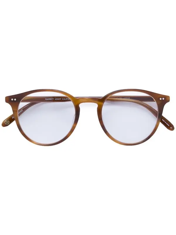 Garrett Leight Clune Round-frame Glasses - Brown