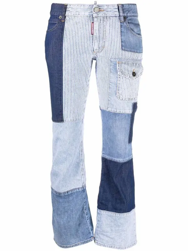 Dsquared2 Cropped Patchwork Jeans