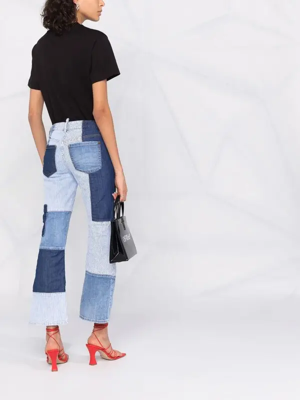 Dsquared2 Cropped Patchwork Jeans