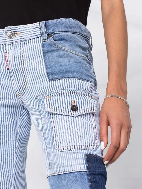 Dsquared2 Cropped Patchwork Jeans
