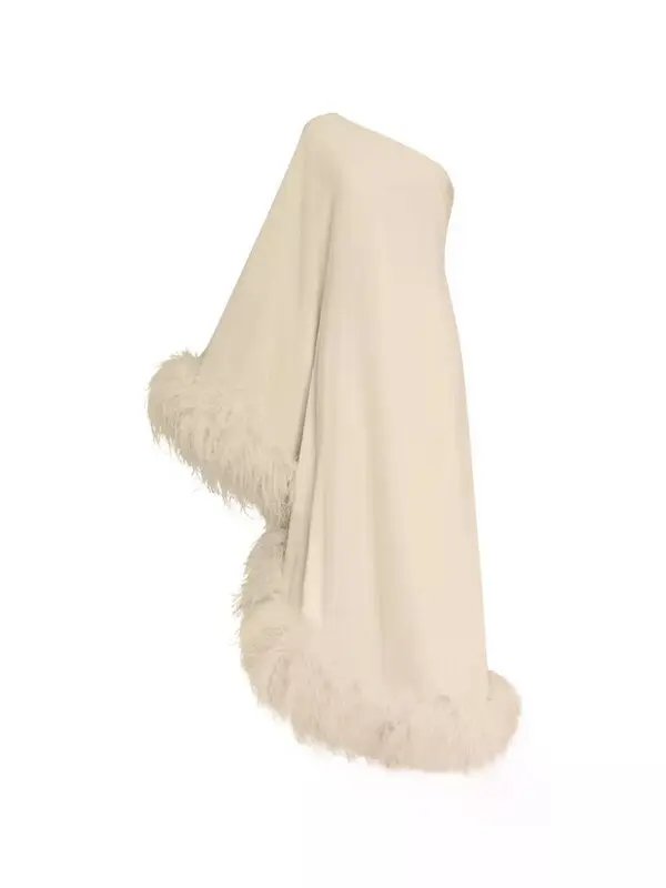 TALLER MARMO Ubud Feather-trim Gown - White