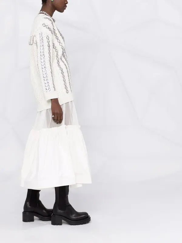 Valentino Garavani Sequin-embellished Knitted Cardigan