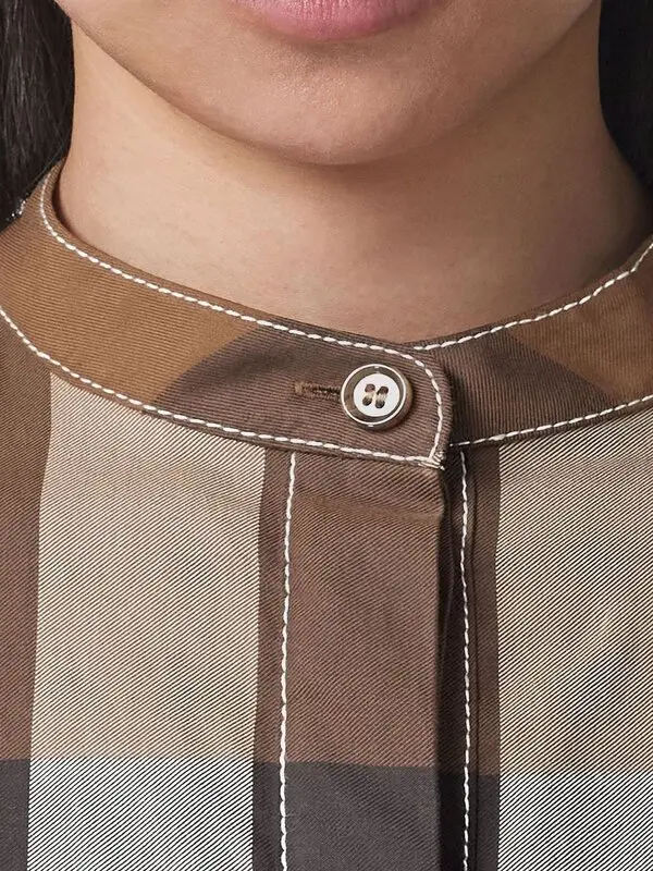 Burberry Check-pattern Belted Shirt Dress
