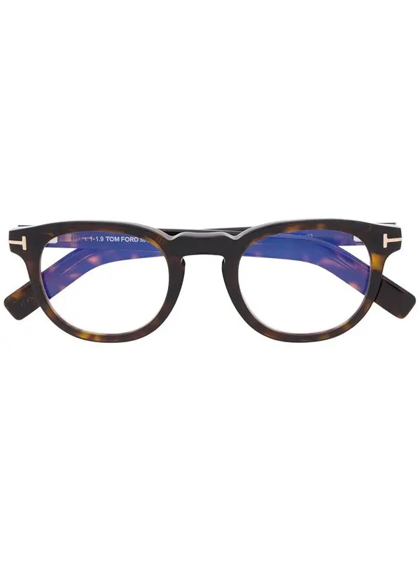 TOM FORD Round Frame Glasses - Brown