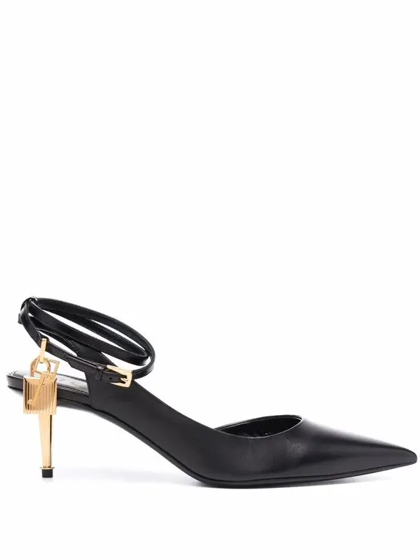 TOM FORD 65mm Padlock-detail Leather Pumps