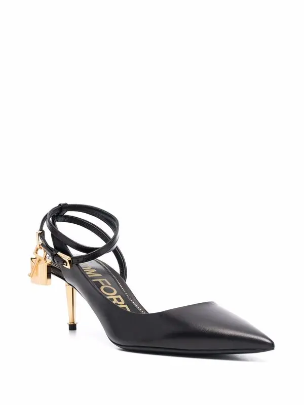 TOM FORD 65mm Padlock-detail Leather Pumps