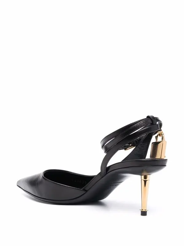 TOM FORD 65mm Padlock-detail Leather Pumps