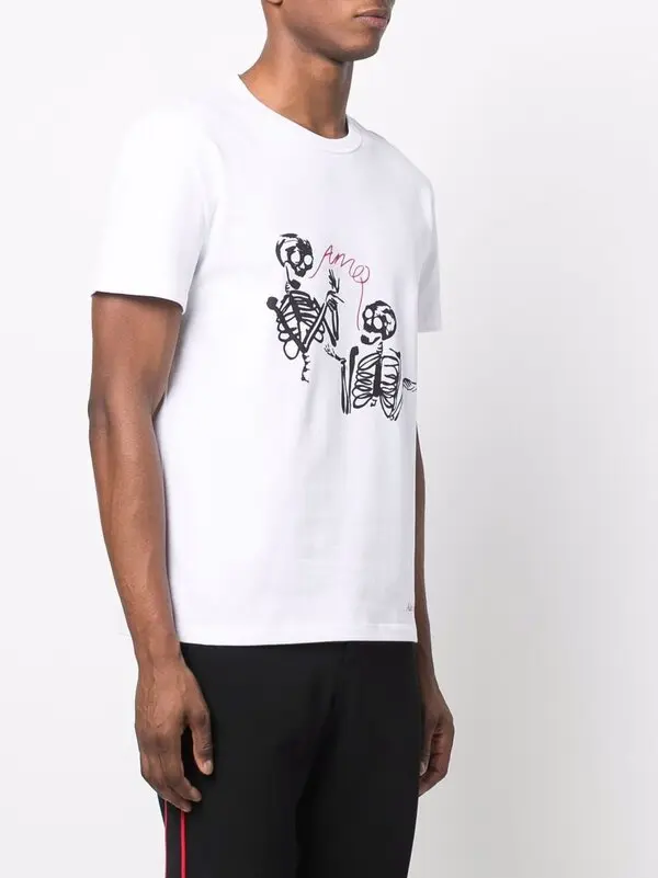 Alexander McQueen Skeleton Logo-print T-shirt