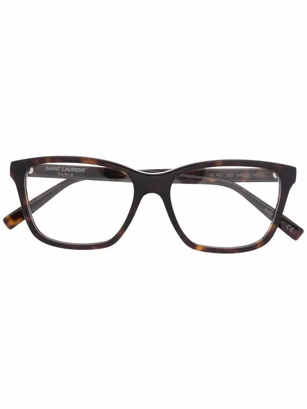 Saint Laurent Square Frame Glasses - Brown
