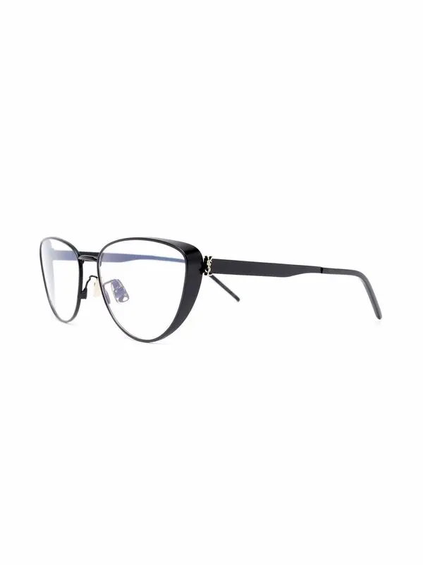 Saint Laurent Polished Effect Round-frame Glasses