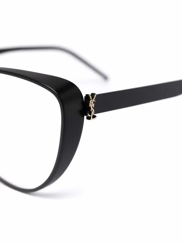Saint Laurent Polished Effect Round-frame Glasses