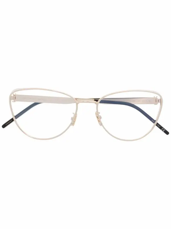 Saint Laurent Round Frame Glasses - Gold