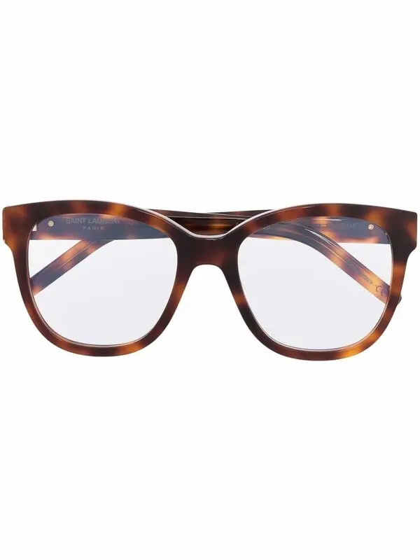 Saint Laurent Tortoise-shell Square Frames - Brown