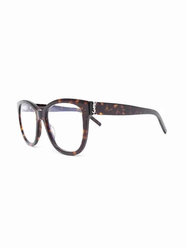 Saint Laurent Tortoiseshell Oversized Eyeglasses