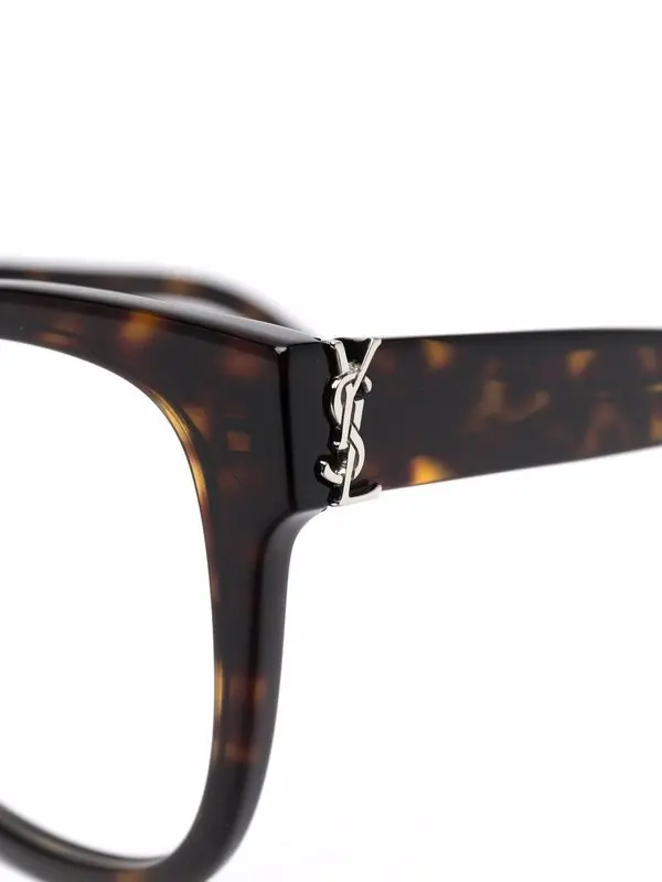 Saint Laurent Tortoiseshell Oversized Eyeglasses