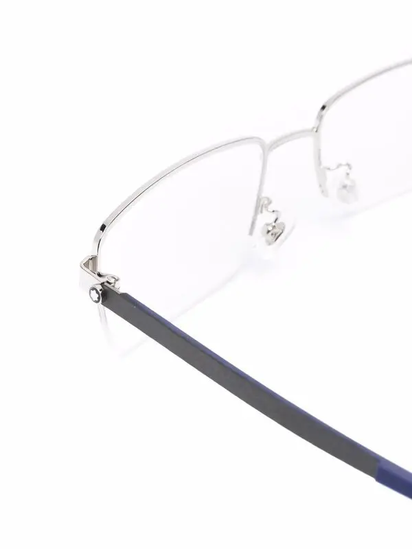 Montblanc Matte Effect Rectangle Frame Eyeglasses