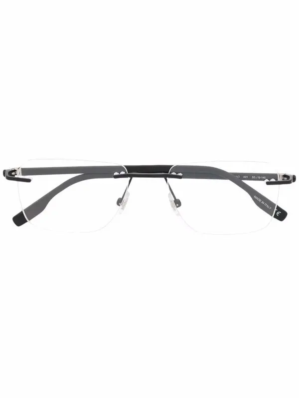 Montblanc Matte-effect Rimless Glasses - Black