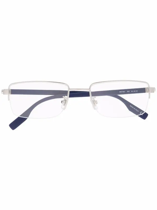 Montblanc Matte-effect Rectangle-frame Glasses