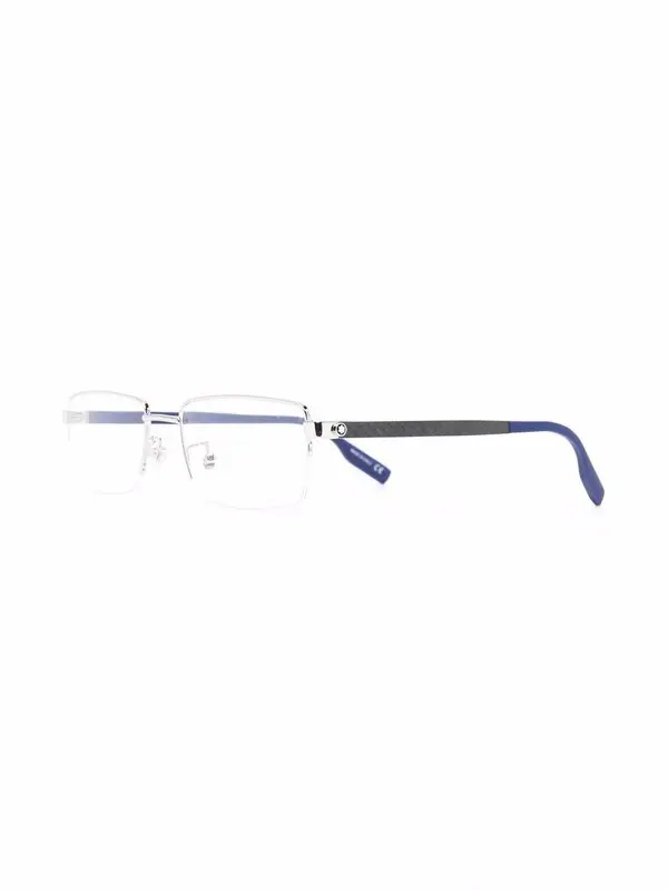 Montblanc Matte-effect Rectangle-frame Glasses