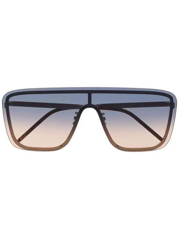 Saint Laurent Pilot Frame Sunglasses - Gold