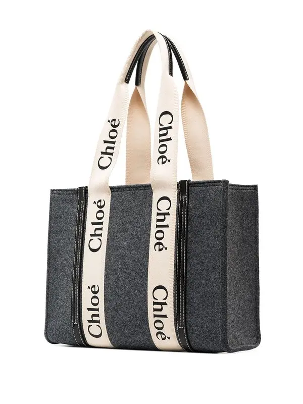 Chloé Medium Woody Felted Tote Bag