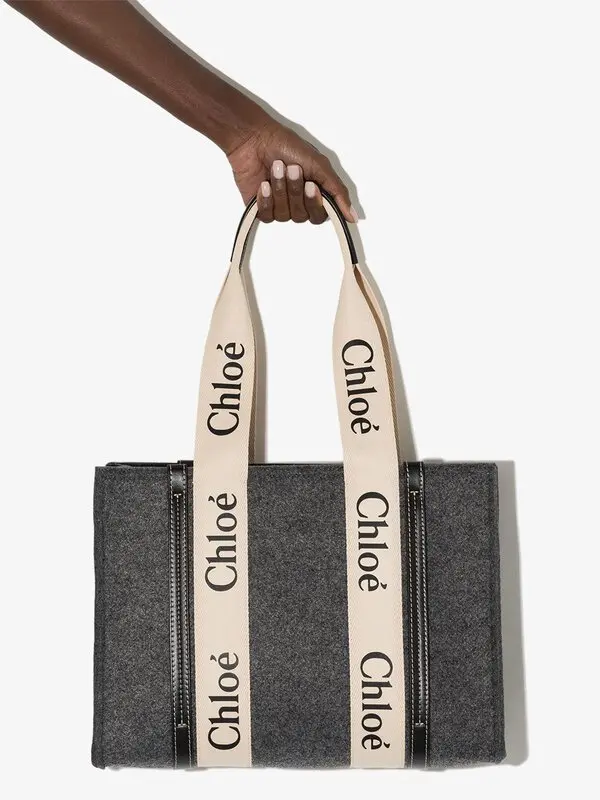 Chloé Medium Woody Felted Tote Bag