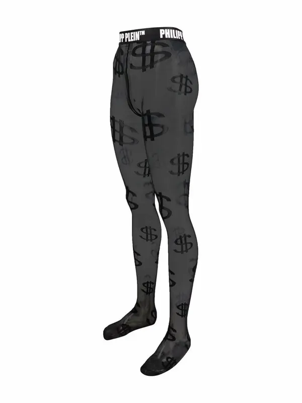Philipp Plein Dollar Pattern Tights