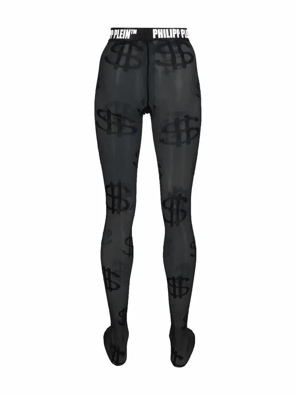Philipp Plein Dollar Pattern Tights