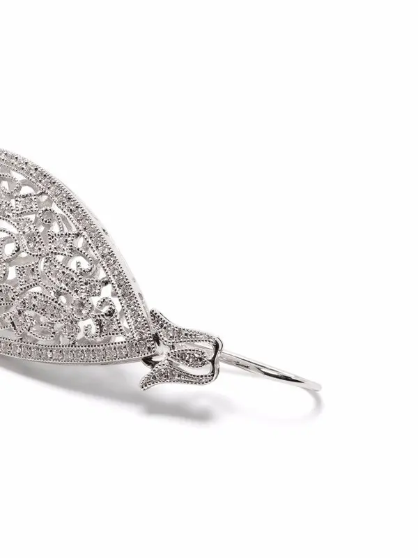 WOUTERS & HENDRIX 18kt White Gold Diamond Drop Earrings