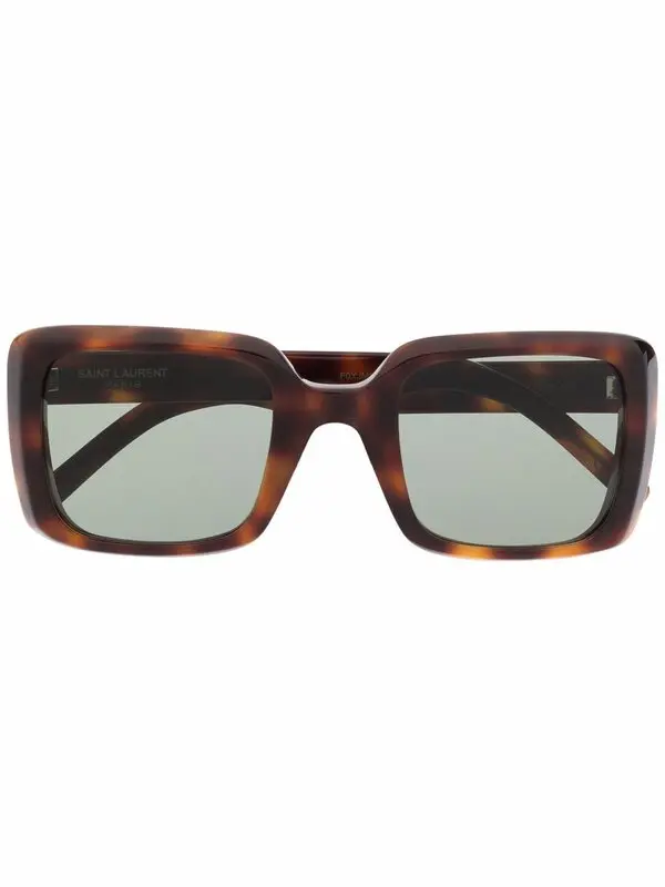 Saint Laurent Tortoiseshell Oversize-frame Sunglasses - Brown